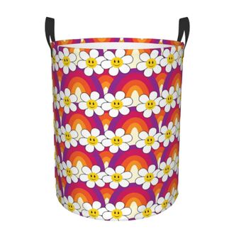 Generic L&auml;cheln G&auml;nsebl&uuml;mchen W&auml;schesammler Rund Korb Aufbewahrung Stehender W&auml;schetonne F&uuml;r Kleidung Waschk&uuml;che Schlafzimmer