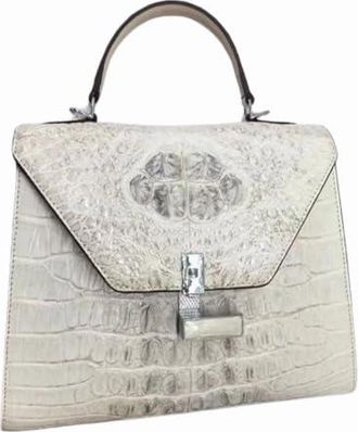 Generic Sac cabas pour femme, sac &agrave; main de cr&eacute;ateur en cuir dalligator v&eacute;ritable, sac bandouli&egrave;re en cuir de crocodile