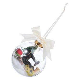 BESPORTBLE Schneekugel-anh&auml;nger als Transparentes H&auml;ngeornament Kleine Weihnachtskugeln aus Kunststoff mit Schneeball-Design Bruchsichere Christbaumschmuck f&uuml;r F