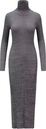 Moncler Femme, Robes, Gris, Taille: 42 FR Turtleneck Knit Dress