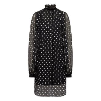 Nina Ricci Polka-Dot Seiden-Midikleid - - Dresses - Damen - Schwarzk - M