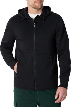 Amazon Essentials Active Herren Herren Active Sweat Relaxed Fit Zip Through Hoodie, Schwarz, XS