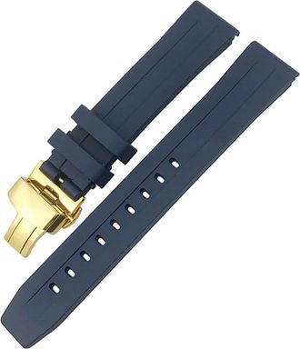 Generic LXGGUC Für 1853 Seastar T120 T114 Gummi Sport Tauchen Schwarz Blau Weiches Uhrenarmband Silikon 19mm 20mm