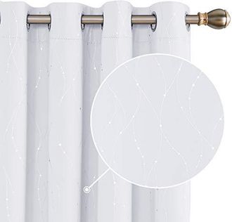 Deconovo Lot de 1 Rideau Occultant Galon fronceur Rideau avec Voilage, Isolant Thermique Anti Froid, pour Salon et Chambre, 140x220 CM (Largeur x Hauteur), Gri