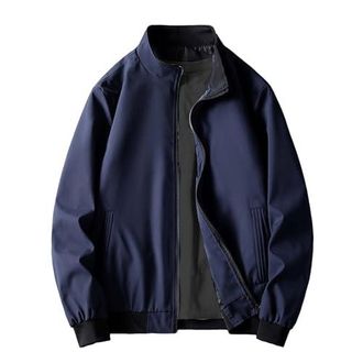 Generic Vestes pour homme - Vestes de surv&ecirc;tement l&eacute;g&egrave;res et solides avec fermeture &eacute;clair int&eacute;grale, veste de sport douce, manteaux de loisirs de plein air, 