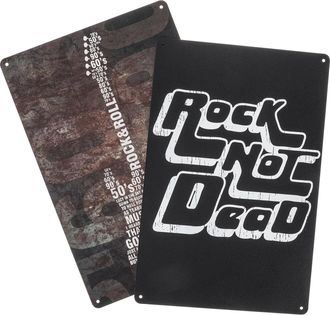 SOLUSTRE Vintage Blechschild Wandkunst 2 St&uuml;ck aus Wei&szlig;blech Retro Caf&eacute; Bar Dekoration Metall Poster f&uuml;r Wohnzimmer und Restaurant