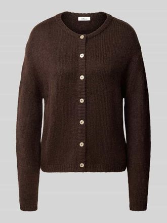 s.Oliver Red Label Cardigan aus Alpaka-Mix mit Rundhalsausschnitt