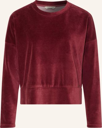 Herrlicher Sweatshirt Sena Aus Samt rot