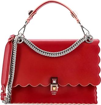 Fendi Kan I Bag Leather Medium shoulder bag - Rouge
