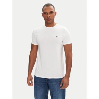 Lacoste T-Shirt TH6709 Wei&szlig; Regular Fit