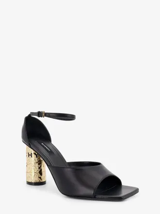 Givenchy Womens Sandals Tape-Heel Leather Black