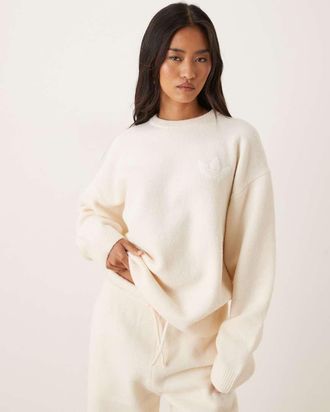 adidas Originals Pull en maille - Cr&egrave;me-Blanc