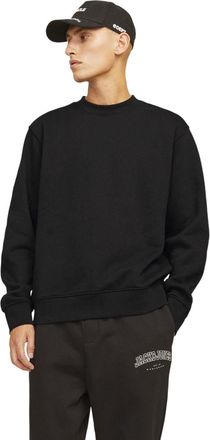 Jack & Jones Herren Jack & Jones Basic Sweater Plus Size Langarm Sweatshirt Pullover Übergröße Jumper JJEBASIC, Farben:Schwarz, Größe Pullover:XXL