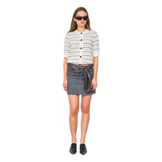 Designers Remix Collection Femme, Pulls, Beige, Taille: 40 FR Verona Stripe Cardi