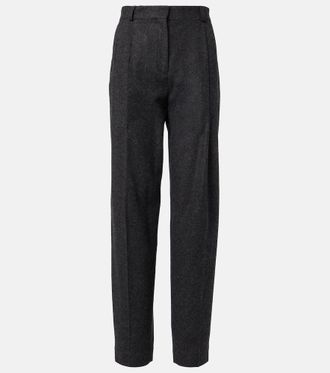 Toteme Pantalon tapered à taille basse en laine mélangée