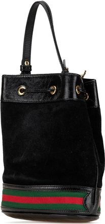 Gucci Hobo Bags - Small Suede Ophidia Bucket - Gr. unisize - in Schwarz - f&uuml;r Damen