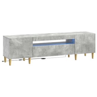 vidaXL Vidaxl Mobile Tv Led Grigio Cemento Legno Ingegnerizzato