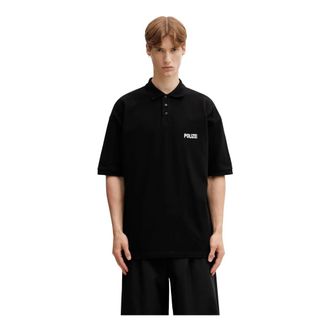 VETEMENTS Besticktes Poloshirt - - Tops - Herren - Schwarzk - L