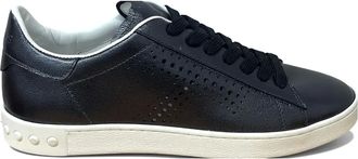 Tod's baskets à détail perforé - Noir