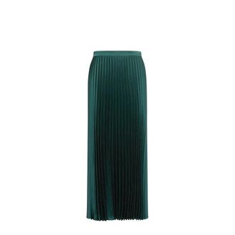 Max Mara Jupe Midi Pliss&eacute;e - Femme - Jupes - Vert - Taille: 44 FR