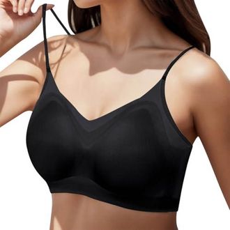 Generic Soutien-gorge 2026 pour femme avec fermeture sur le devant en dentelle florale - Soutien confortable &agrave; armatures - T-shirt sans fil - Doux - Sans fil 