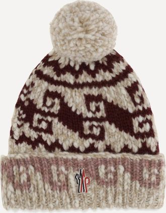 Moncler Wool-Alpaca Blend Beanie with Pom-Pom Female UNI