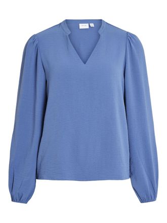 Vila VIRELLA V-Neck L/S TOP - NOOS