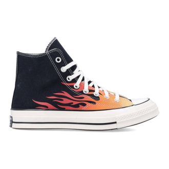 Converse Femme, Chaussures, Noir, Taille: 38 1/2 EU Feu Flammes Baskets Montantes