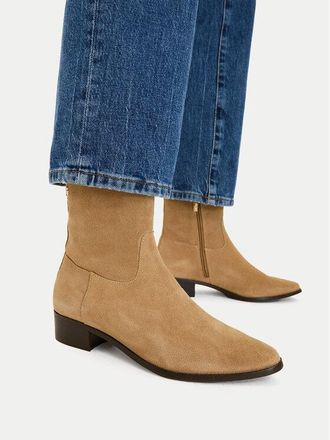 Tommy Hilfiger Stiefeletten Suede Ankle Boot W Zip FW0FW09922 Beige