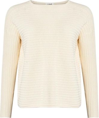 Lind Femme, Pulls, Beige, Taille: 44 FR Tricot &agrave; col rond