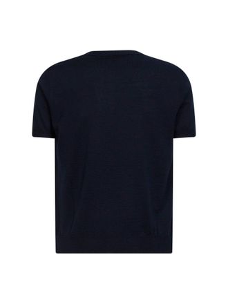 Valentino Mens Sweater Vlogo Blue Wool Virgin