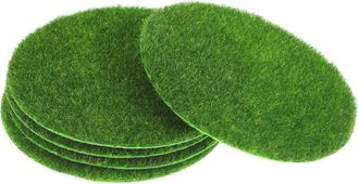 Angoily 5 St&uuml;ck K&uuml;nstliches Moos Rund Realistische Grasmatte f&uuml;r Mikro-landschaften DIY Bastelmoos f&uuml;r Innenr&auml;ume Vielseitig f&uuml;r Blumentopf Dekoration und Gar