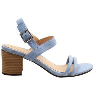 Vionic Paula Pr&auml;gung Damen Blau Absatzsandalen