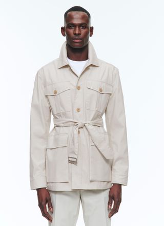 Fursac Veste saharienne en toile de coton - Taille XL - Homme