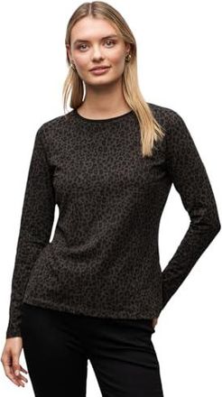 Street One T-Shirt en Jersey au Look l&eacute;opard Darkest Brown 42