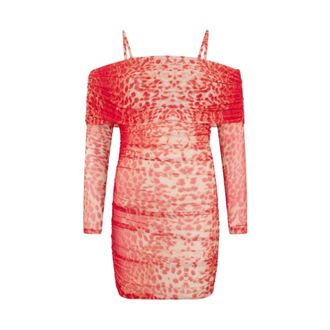 Roberto Cavalli Cheetah Skin Print Dress - - Dresses - Damen - Rot - L