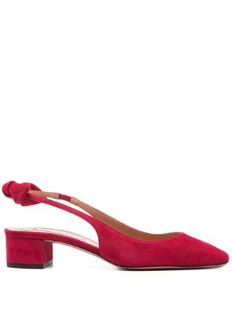 Aquazzura Very Box Tie Pumps 35mm - Rosa