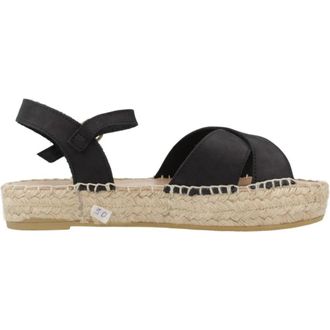 Yellow Sandales Plates Casual Aria Alpargata - Femme - Chaussures - Noir - Taille: 39 EU