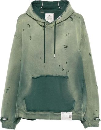 Miharayasuhiro Mihara Yasuhiro, Homme, Sweatshirts et sweats à capuche, Vert, Taille: S Sweat à Capuche en Coton Vert Délavé