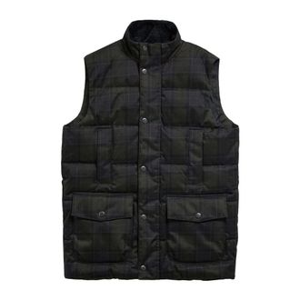 Barbour Lonnen Tartan Puffer Gilet - - Jackets - Herren - Gr&uuml;n - M