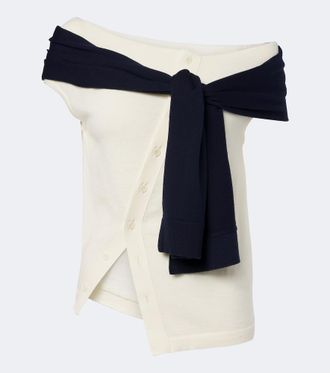 J.W.Anderson Top asym&eacute;trique en laine