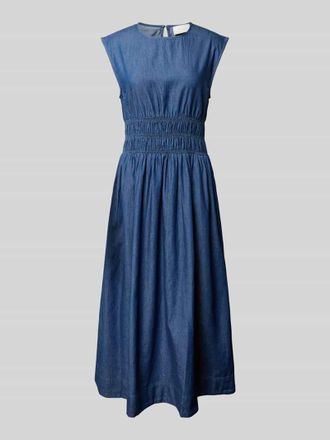 Neo Noir Midikleid mit Raffungen Modell Esmy Denim