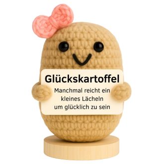 Gl&uuml;cksmoment Das Original: Pocket Hug, Positive Kartoffel, Kreative Strickwolle Kartoffel Puppe, kleine Umarmung Gl&uuml;cksbringer, Positive, Gute Laune Motivation, Mu