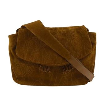 Ferragamo Sac bandouli&egrave;re en daim Pre-owned - Femme - Pre-owned - Brun - Taille: ONE Size
