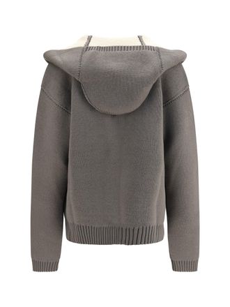 Rick Owens Womens Hoodie Robe Sweater Dust-Natural Jacket Dust/natural