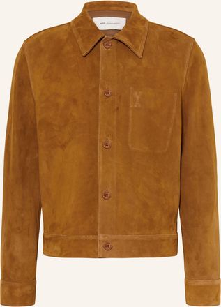Ami Lederjacke braun