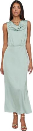 Vila Kleid Damen S/L Maxi Dress-Noos 14094685,Surf Spray,40