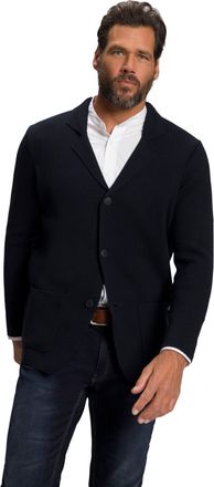 JP1880 Herren große Größen Übergrößen Menswear L-8XL Stricksakko, FLEXNAMIC, Milano-Strick, Reverskragen, bis 8 XL