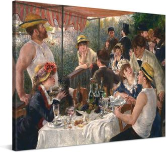 Picanova Pierre-Auguste Renoir - Luncheon of the Boating Party 100x75cm - Bild auf Leinwand - Premium Kunstdruck Auf 2cm Holz-Keilrahmen Für Schlaf- Und Wohnzi