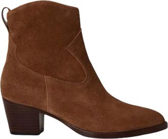 Ralph Lauren Harpher Suede Bootie - Femme - Chaussures - Brun - Taille: 40 EU